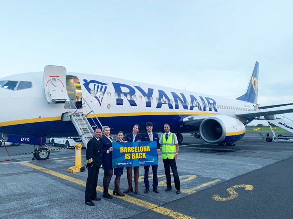 Ryanair restores services to Barcelona from Newcastle International Airport